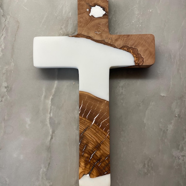 Custom Made Resin&olive Wood Wall Cross,wooden Crucifix,epoxy and Olive ...