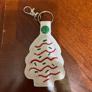 Chocolate Christmas Tree Snack Cake Keychain Chocolate - Etsy