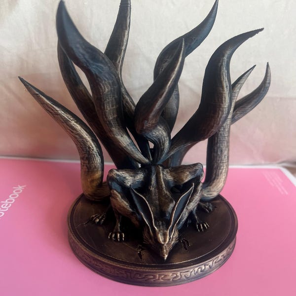 Kurama 3d Printed Statue - 6 Inches - Hand Painted - Etsy