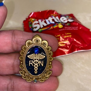 Simple Silver Nurse Pin Pinning Ceremony Natural Outdoors | Etsy