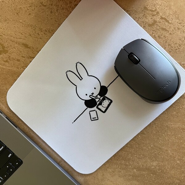 Miffy Working Mouse Pad | Durable Rubber Base Mouse Pad | Miffy ...