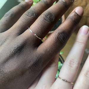 14k Gold Filled Stacking Rings Thin Dainty Ring Stackable - Etsy