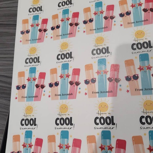 Editable Last Day of School Tag Stay Cool Ice Tag Summer End of School ...