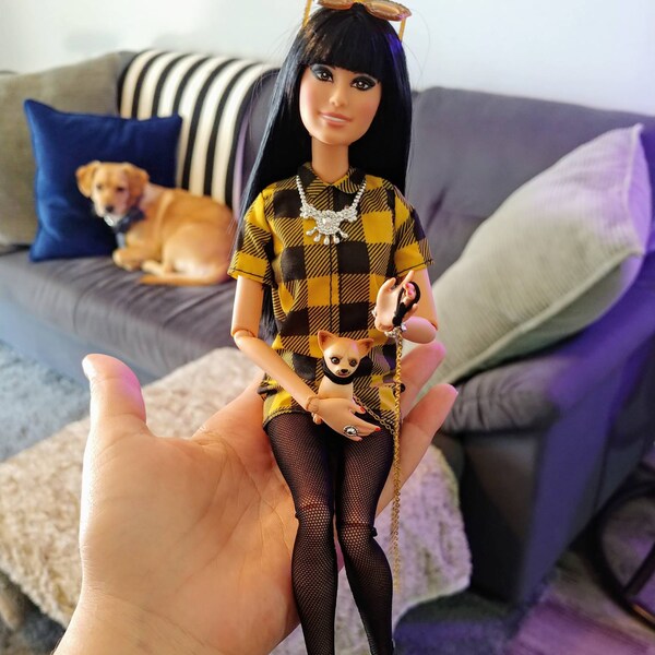 C021 Fishnet Doll Pantyhose Tights for 12" Fashion Dolls Poppy Parker ...