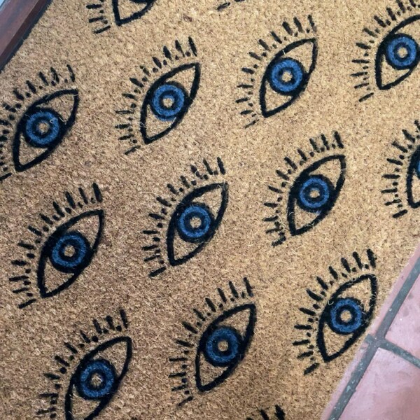 Evil Eye Doormat | House Warming Gift, New Home | Evil Eye Coir Door ...