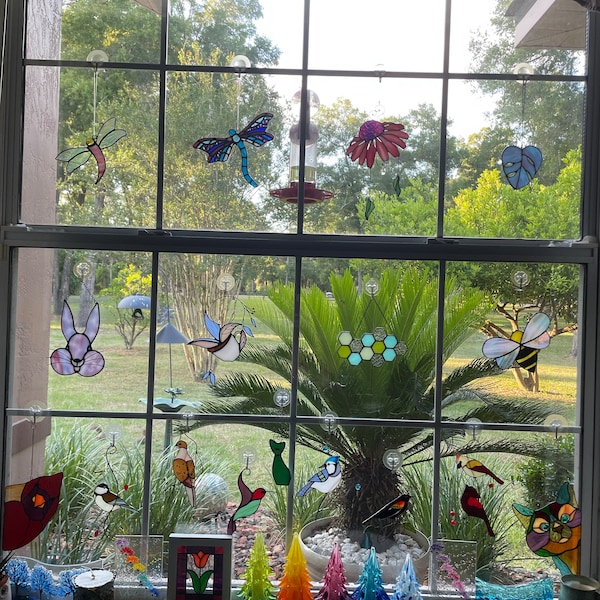 Stained Glass Ladybird Suncatcher Stained Glass Ladybug Suncatcher ...