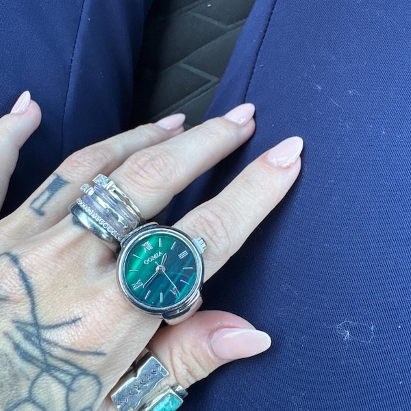 Y2K Vintage Watch Ring Functional Unique Clock Mini Watch Girlfriend ...