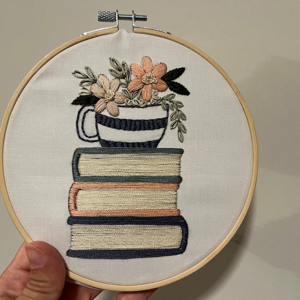 Just One More Page Hand Embroidery Pattern, Digital PDF Pattern ...