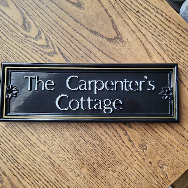 Square Solid Cast Resin House Number Sign Various Colours Available ...