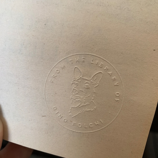 Library Embosser #47 - Custom Pet Illustration - Embossing, Book ...