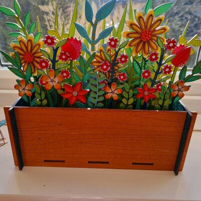 DIY 3D Layered MDF Flower Pot, Make Your Own Flower Pot, Flower Window ...