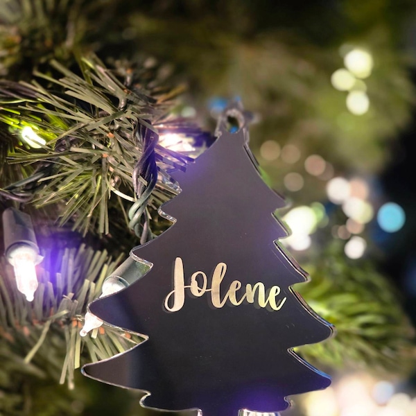 Personalized Name Ornament Sleigh Bell | Custom Gift Tag | Christmas ...