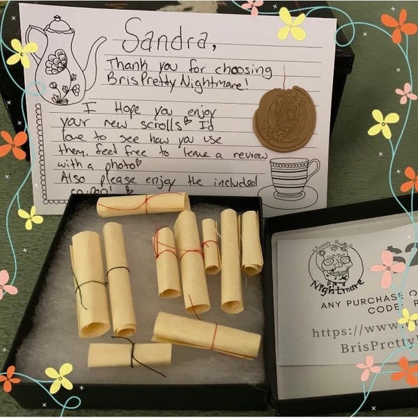 Bulk Mini Blank Parchment Paper Scrolls for Poppet Spell Work Pocket ...