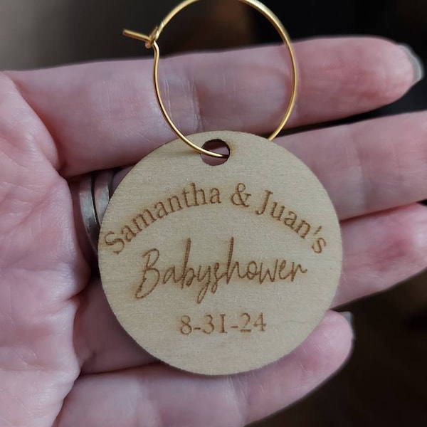 Personalized Wedding and Engagement Bookmark Favor: Engraved Wood or ...
