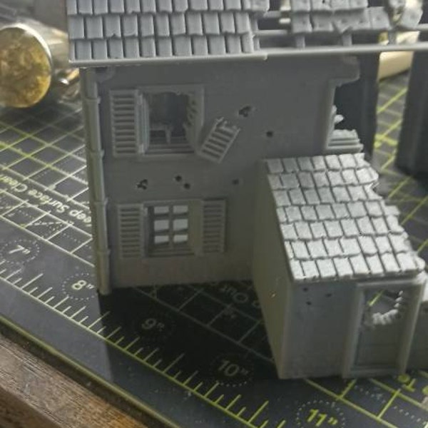 Rubble Building A WW2 Wargaming Terrain. 3D Printed for Bolt Action ...