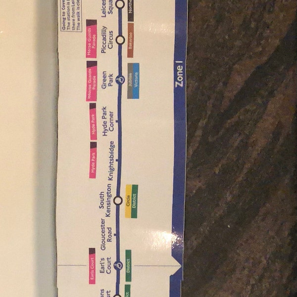 London Underground Original Tube Map Northern Line Diagram Art Print ...