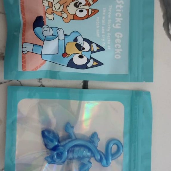 Sticky Gecko Party Favors, Sticky Gecko Bluey Birthday, Blue Party ...