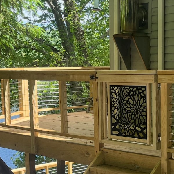 Metal Privacy Screen for Garden, Outdoor Decorative Aluminum Panel ...