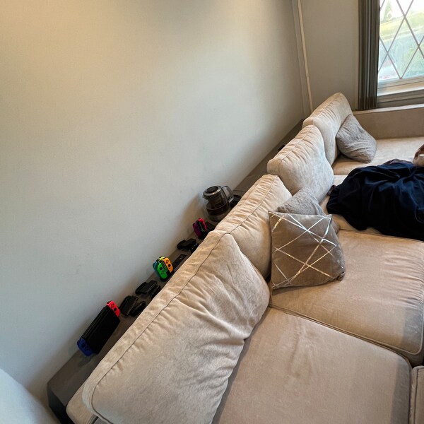 Powered Wood Console Table 5 Inches Deep | Behind the Sofa Table With ...