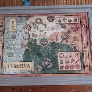 Map of Termina From Legend of Zelda, Majoras Mask English or Hylian ...