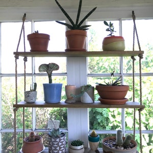 4-tier Pine / Custom Finish / Hanging Shelf - Etsy