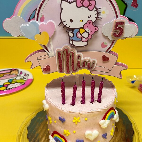 Topper De Pastel De Gatito, Decoración De Fiesta De Gatitos, Ideas De ...