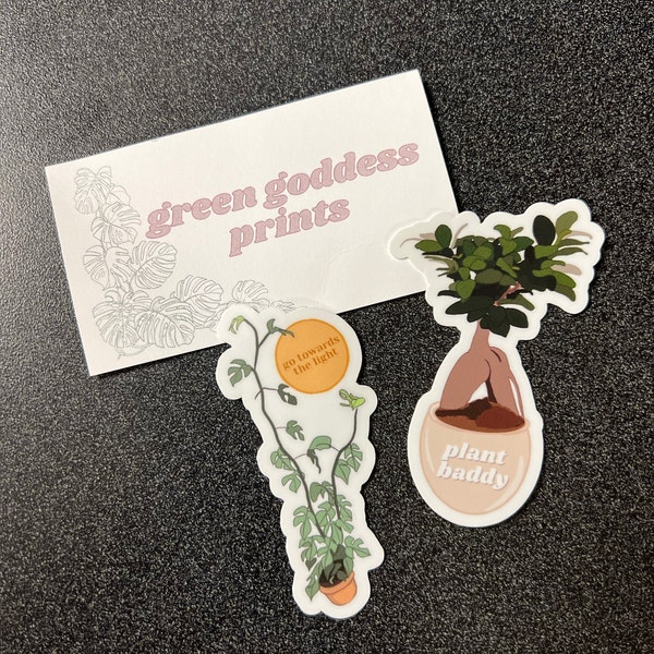 Plant "baddy" Sticker, Plant Mom Sticker, Vinyl Die Cut Sticker, House ...