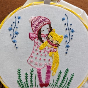 Kitty Hand Embroidery Pattern PDF - Etsy