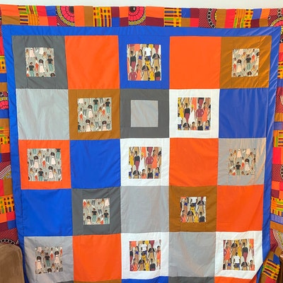 French Blue and White Striped Lisa Border Fabric 60 - Etsy