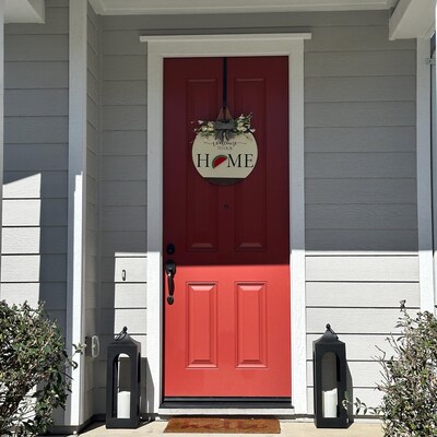 Front Door Decor, We Open Our Home With Love and Grace, Christian Door ...