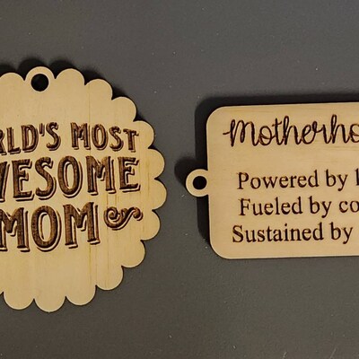 Laser Cut File Set of 5 Mother's Day Keyrings MOM / MUM Options - Etsy
