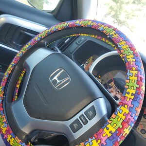 Steering Wheel Cover Mickey Mouse in Black Red White Disney | Etsy