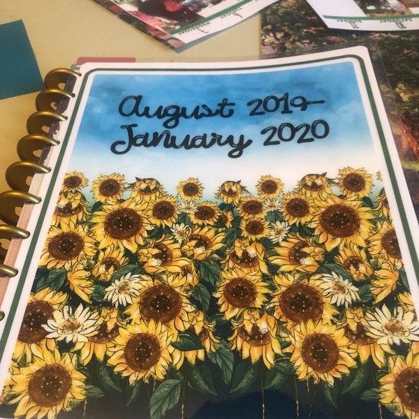 Summer Sunflower Happy Planner Cover Available for Mini and Classic ...