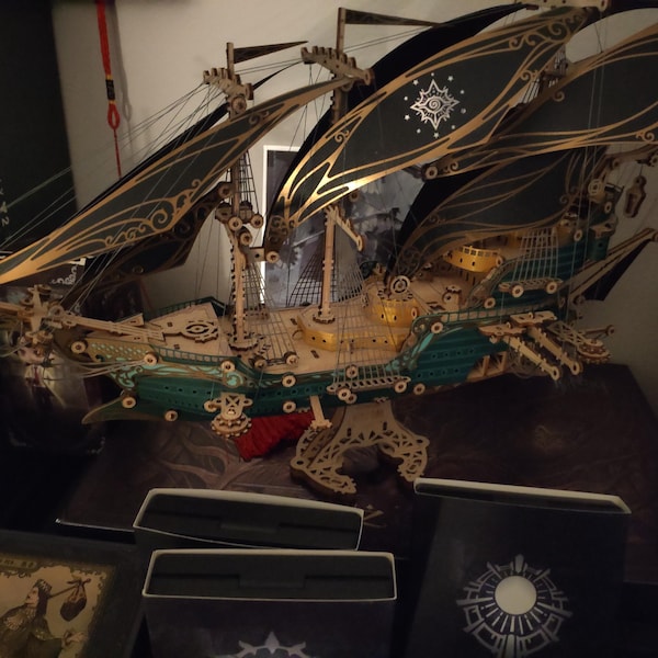 Steampunk Dreamcatcher Airship Model Kit: 3D Wooden Assembly Toy - Etsy