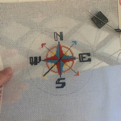 Hand Painted Compass Rose Canvas by Mypinksugarlife - Etsy