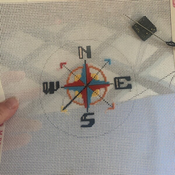 Hand Painted Compass Rose Canvas by Mypinksugarlife - Etsy