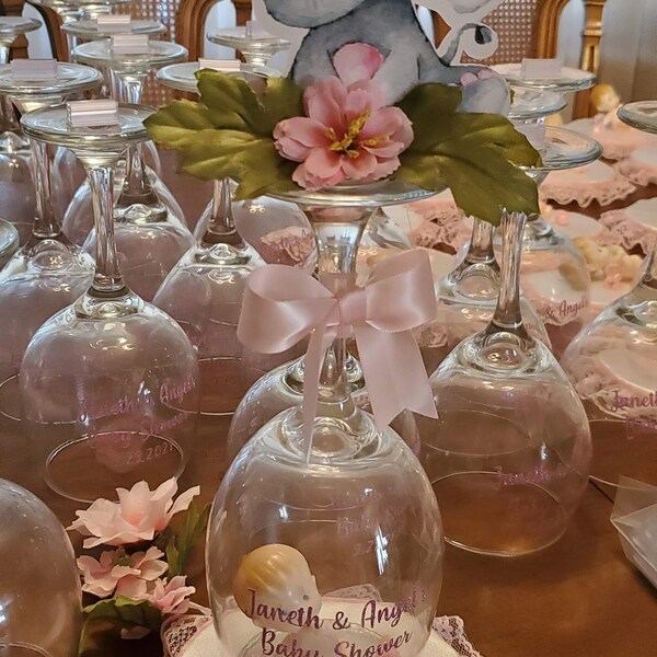 Peanut Elephant Centrepiece With Floral Crown for Baby Girl Shower in ...