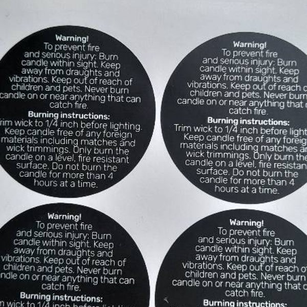 Personalized Cosmetic CLP Sticker Labels, Ingredients and Instructions ...