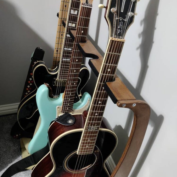 Display Your Guitar Collection in Style With Our Sturdy Wooden Rack for ...