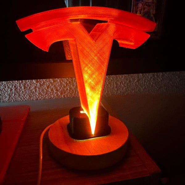 Designer Table LED Lamp - 3D Printed - Etsy