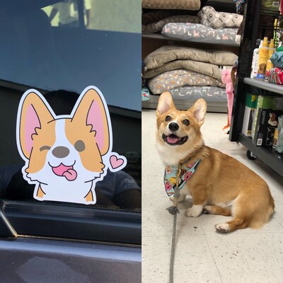 Small Cute Corgi Stickers/car Decal - Etsy