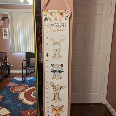 Woodland Growth Chart, Vintage Flowers Roses, Growth Chart Ruler ...