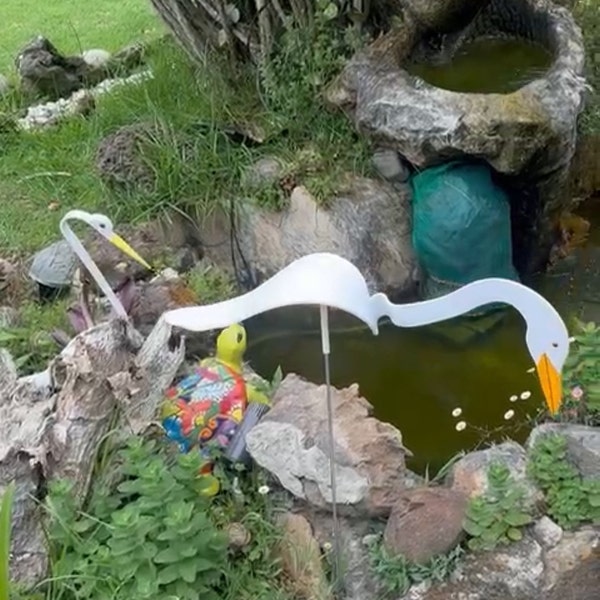 1 Large Hot Pink Flamingo Bobbing Bird PVC Dancing Balancing Sculpture ...