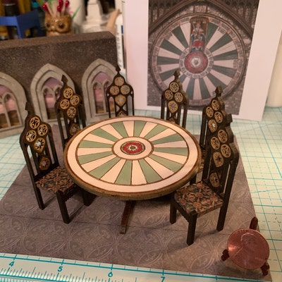 1/48th Kit Wonky Desk and Chair, Quarter Scale - Etsy