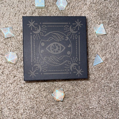 Full Opal Set Dungeons and Dragon Raised Dice, RPG Game Electroplated ...