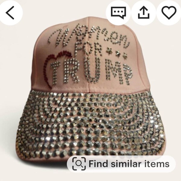 Trump 2024hat MAGA President Donald Trump Hat Cap Bling Diamond USA ...