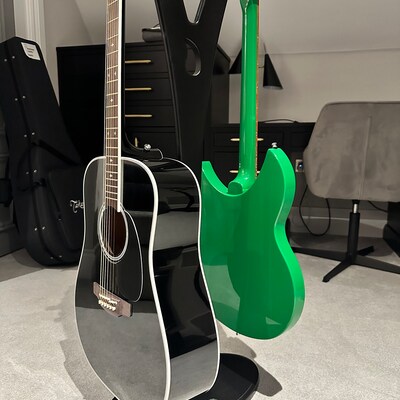 Ruach GR-2 Customisable 5 Way Wooden Guitar Rack and Holder for Guitars ...