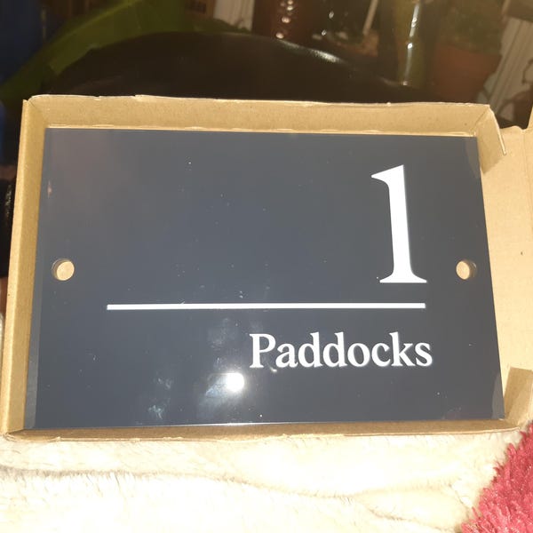 Modern Anthracite House Number Sign No Number Thin Stainless Steel ...