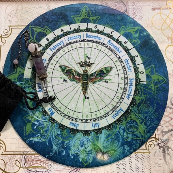 Butterfly Pendulum Board, Spirit Board, Pendulum Mat, Divination Tool ...