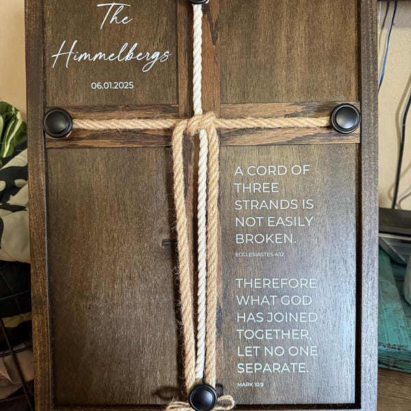 A Cord of Three Strands | What God Joined Together | Wedding Unity ...